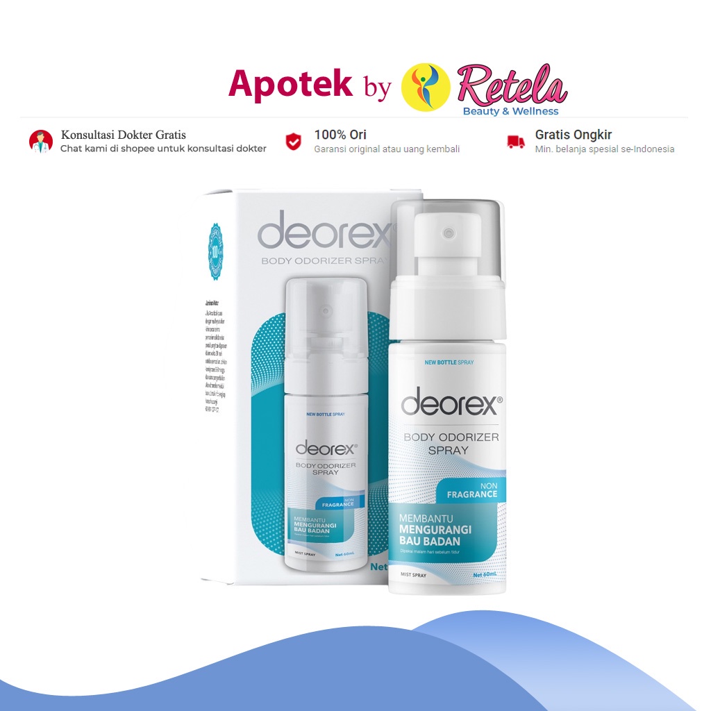 Jual Deorex Body Odorizer Non Fragrance Spray 60 ml | Shopee Indonesia