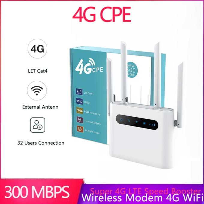 Jual Wireless 4G LTE Booster Signal 2.4ghz 300Mbps Modem 4G CPE Router ...