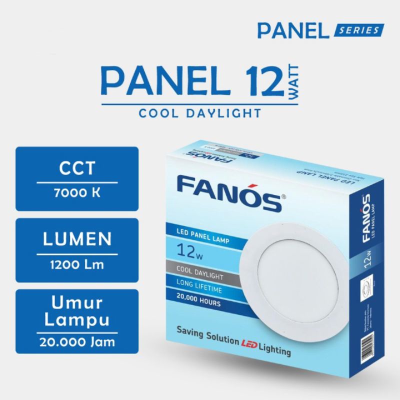 Jual FANOS Lampu LED PANEL 12 Watt Cool Daylight BERGARANSI | Shopee ...