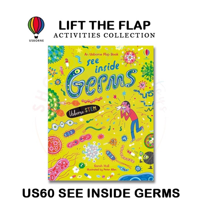Jual See Inside Germs Usborne Lift The Flap Question Answer Kid Book ...