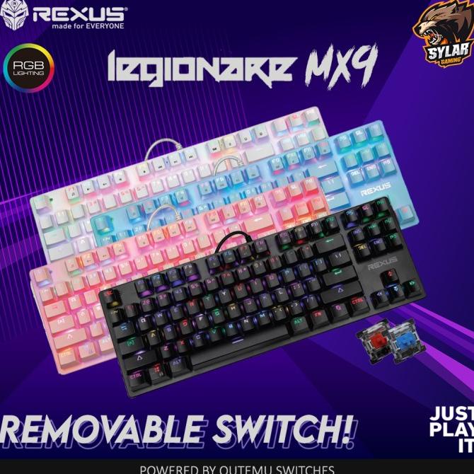 Jual Rexus Legionare MX9 TKL RGB Mechanical Gaming Keyboard | Shopee ...