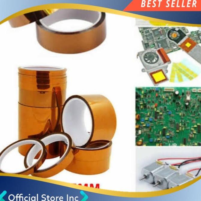 Jual Lakban Isolasi Tahan Panas Kapton Polyimide Tape Soldering Pcb ...