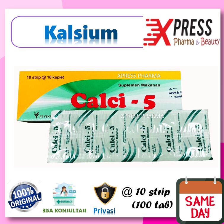 Jual XPRESS ! CALCI-5 DUS Vitamin Kalsium Tablet Calci5 Calci 5 Kalk ...
