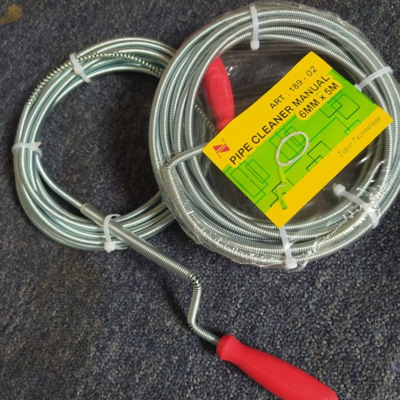 Jual KAWAT PEMBERSIH PIPA MAMPET SALURAN AIR 5 METER ANTI SUMBAT WASTAFEL TERSUMBAT SALURAN AIR ...