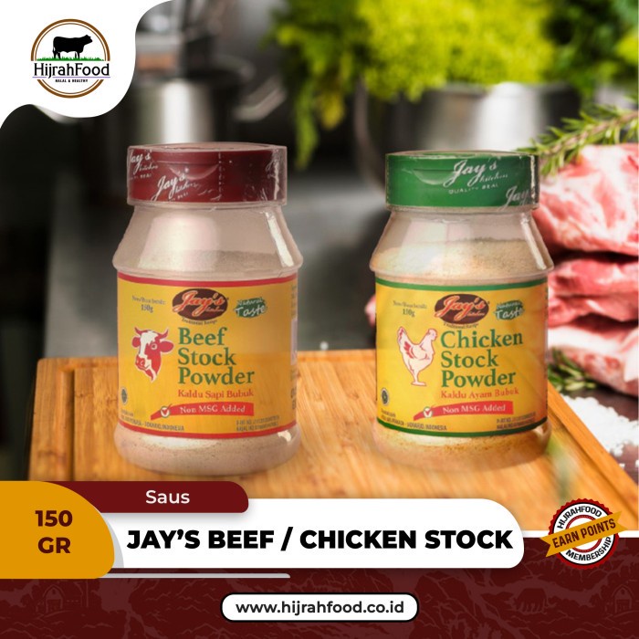 Jual Jay's Beef Stock - Chicken Stock - Kaldu Sapi - Ayam Bubuk (Non MSG) | Shopee Indonesia