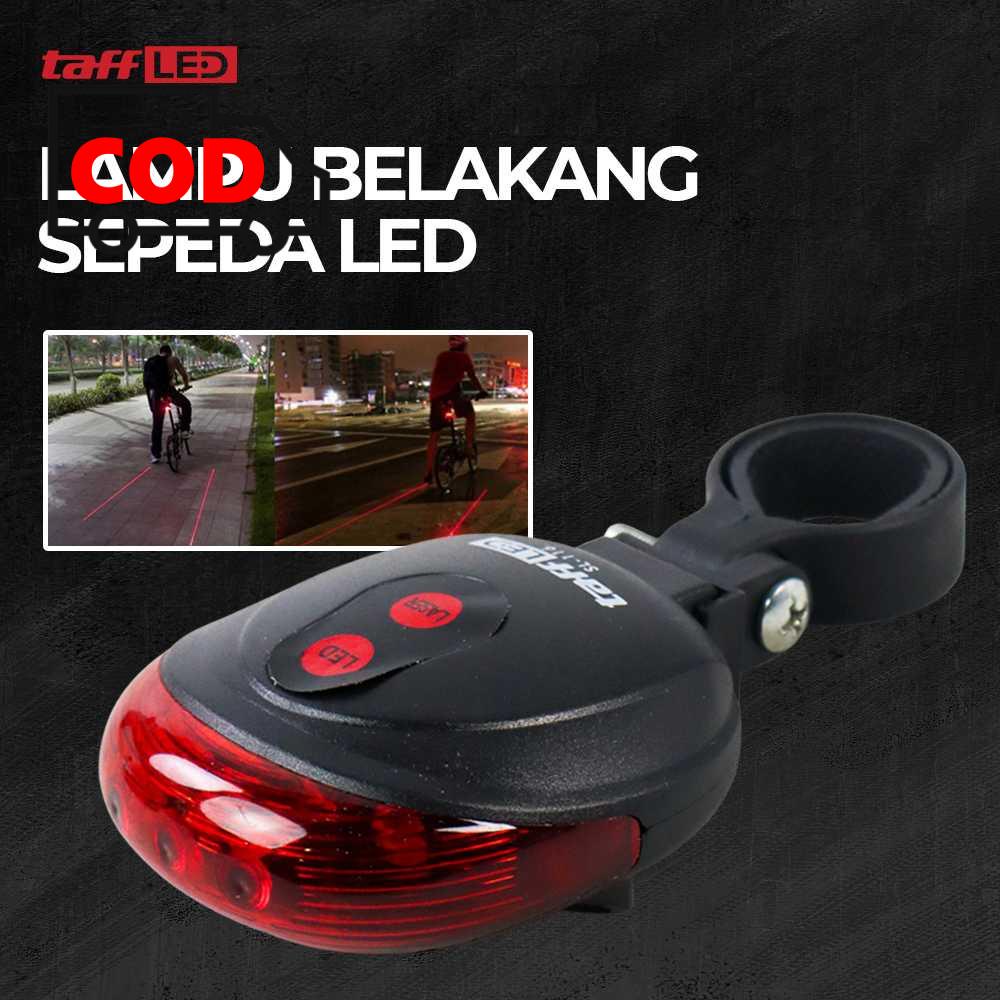 Jual Lampu Sepeda Belakang LED Waterproof dengan Laser Rambu Penerangan ...