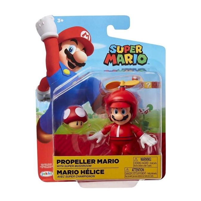 Jual JAKKS Pacific Action Figure 4 Inch Super Mario - Propeller Mario ...