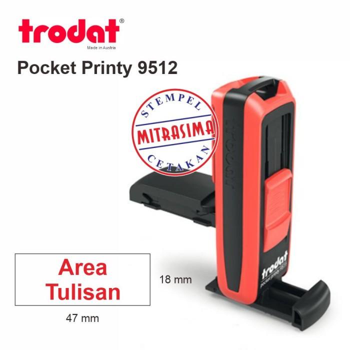 Jual Stempel Trodat 9512 ( Model Pocket Printy ) | Shopee Indonesia