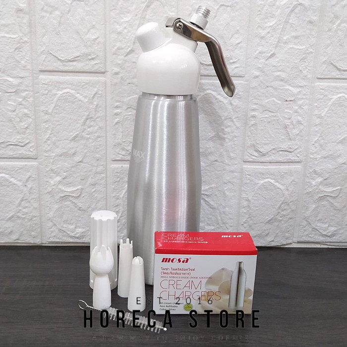 Jual Terlaris Botol Whip Cream Dispenser 500 Ml Set Dengan Isi Cream ...