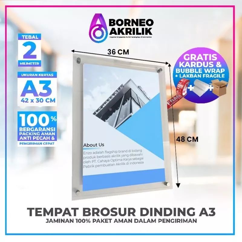 Jual FREME FOTO AKRILIK POSTER DINDING ACRYLIC UKURAN A3 | Shopee Indonesia
