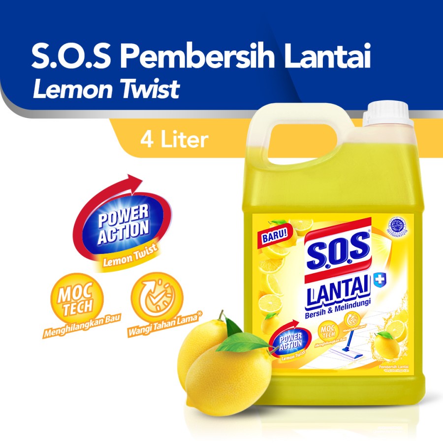 Jual Sos Pembersih Lantai Jerigen Lemon Twist - Kuning [4 Liter ...