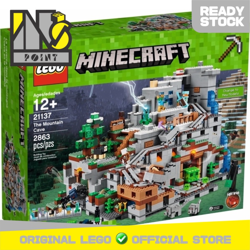 Jual LEGO 21137 - Minecraft - Mountain Cave | Shopee Indonesia
