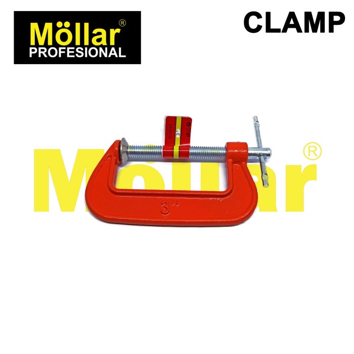 Jual BISON Clamp C 3 Inch Catok Penjepit 80 mm Klem Kayu Besi Jepit 3 ...