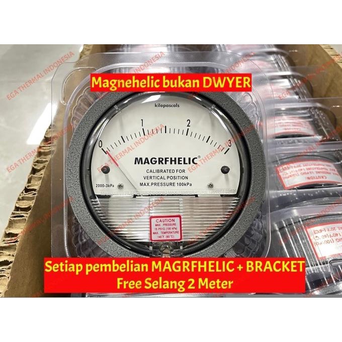 Jual Paket Magrfhelic Bukan Magnehelic Range 0 - 3 Kpa + Bracket ...