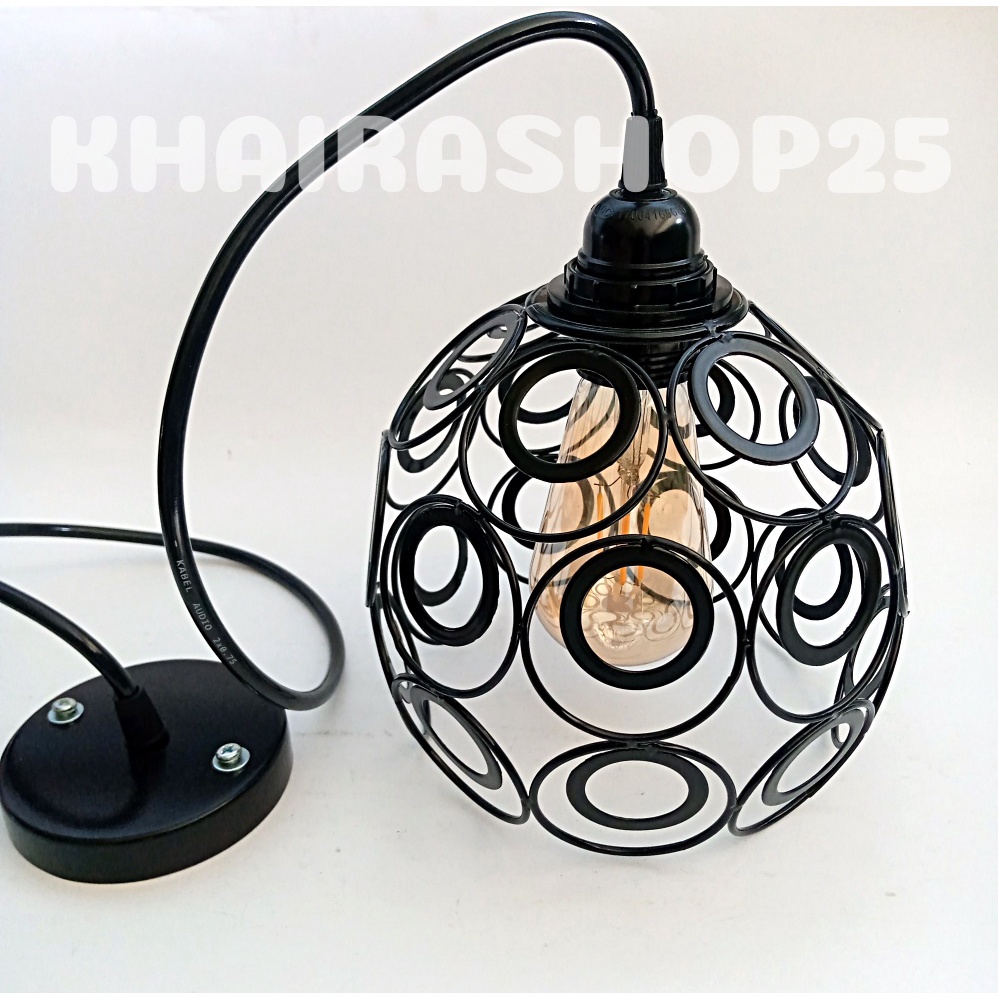 Jual Set Lampu hias gantung minimalis model terbaru ruang tamu cafe + bohlam tinggal pasang ...