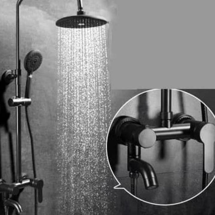 Jual Kran Tiang Stainless Hitam / Shower Column Hitam Stainless ...