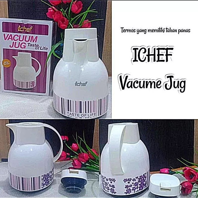 Jual TERMOS / VACUUM JUG ICHEF 1 LITER STRIP SERIES | Shopee Indonesia