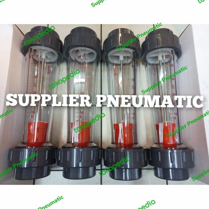 Jual ROTAMETER FLOWMETER FOR WATER PVC DRAT 2" LZS-65 40M3/H 40 M3/H ...