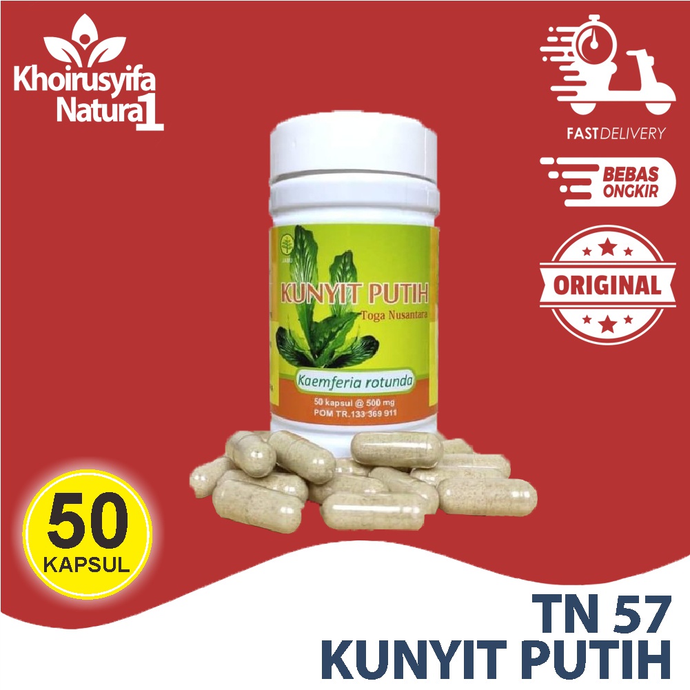 Jual TOGA NUSANTARA KUNYIT PUTIH 50 KAPSUL KAEMFERIA ROTUNDA | Shopee ...