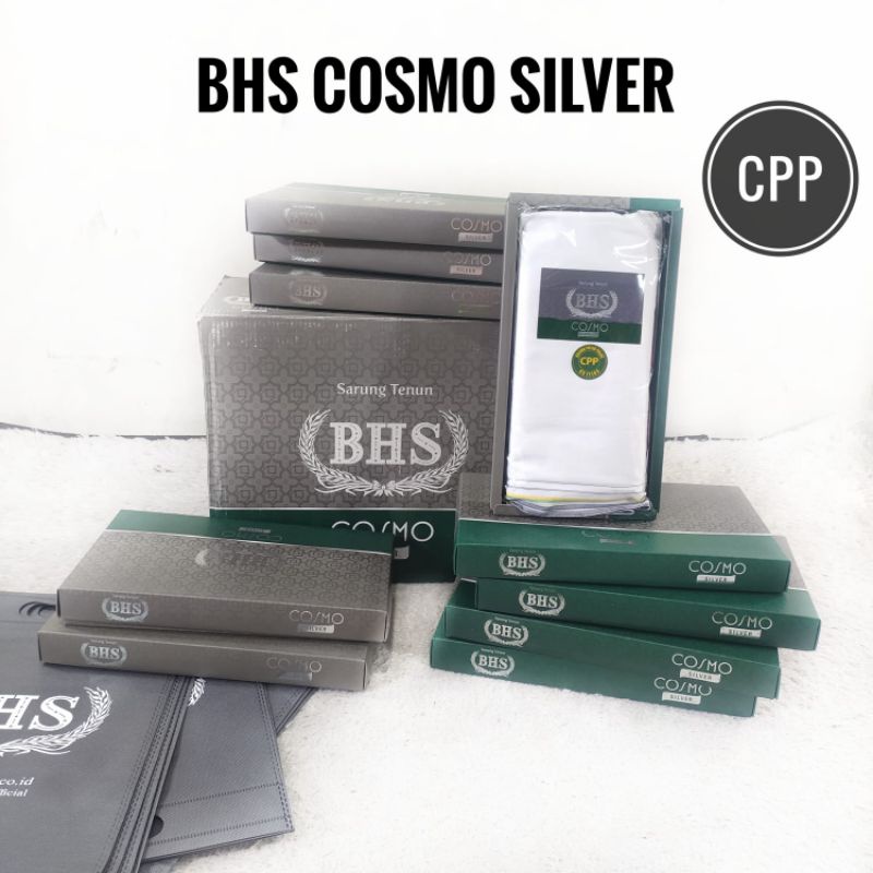 Jual Sarung BHS Cosmo Silver CPP (Cosmo Putih Polos) PPN Ecer Grosir ...