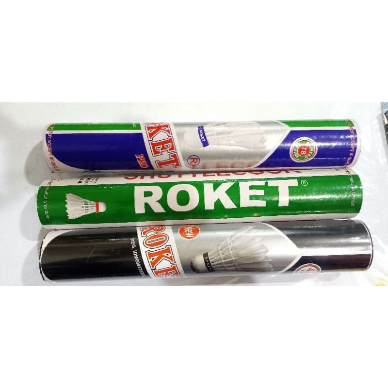 Jual shuttlecock kok ROKET HIJAU UNGU HITAM BIRU bulu tangkis badminton ...