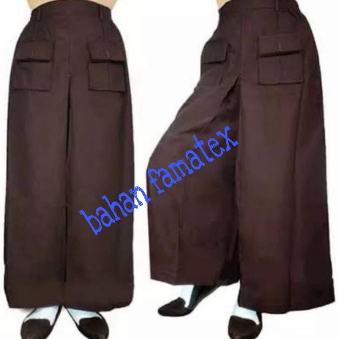 Jual Seragam sekolah Rok kulot panjang pramuka/coklat | Shopee Indonesia