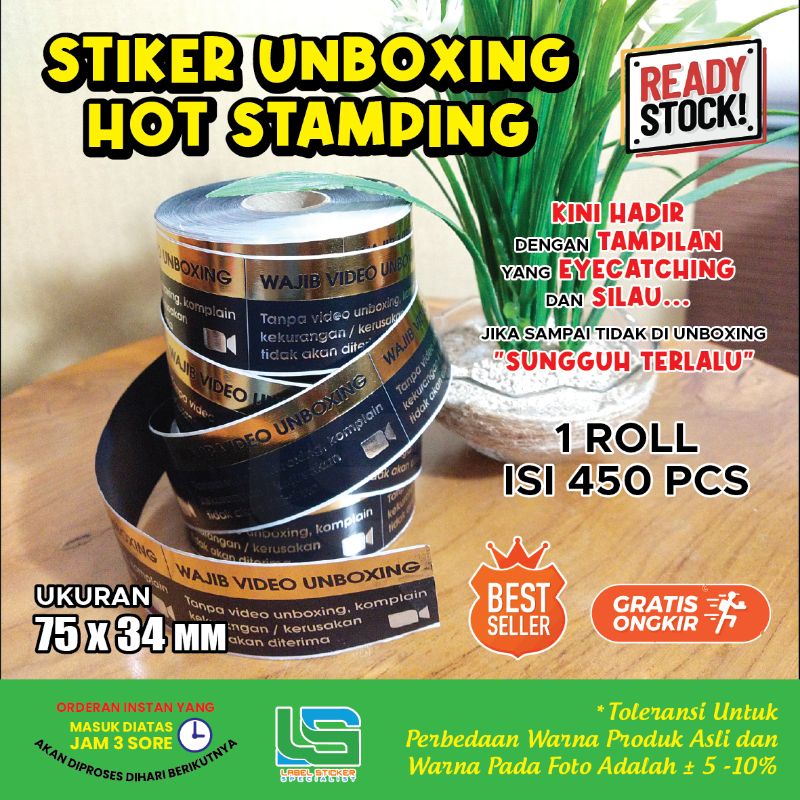 Jual Stiker Unboxing Stiker Label Unboxing Stiker pengiriman Isi 1000 ...