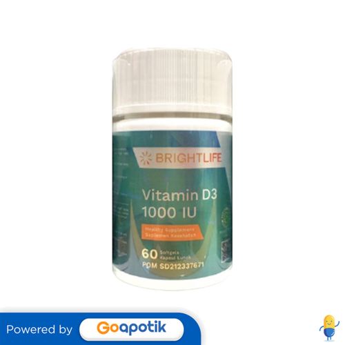 Jual BRIGHTLIFE VITAMIN D3 1000 IU BOTOL 60 KAPSUL | Shopee Indonesia