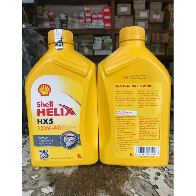 Jual OLI SHELL HELIX HX5 15W-40 1 liter | Shopee Indonesia