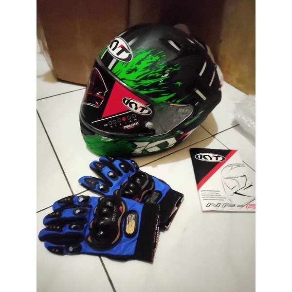 Jual HELM KYT NFR FLAMING GREEN | Shopee Indonesia