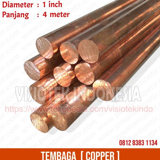 Jual Copper Rod 1 Inch / Grounding Rod Tembaga Asli | Shopee Indonesia