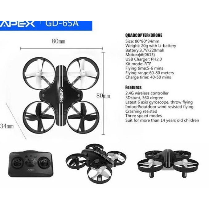 Jual Promo!!! Drone Apex Gd-65A Mini Ghost Racing Drone Headless Mode ...