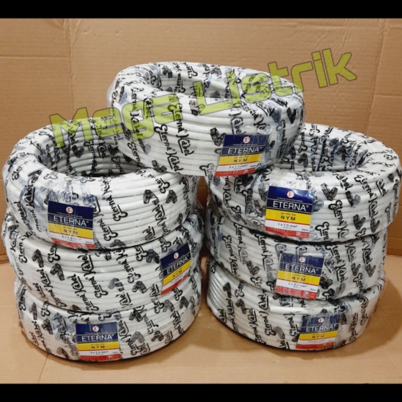 Jual Kabel Eterna NYM isi kawat Eterna 2x1,5 / 2x2,5 / 3x1,5 / 3x2,5 | Shopee Indonesia