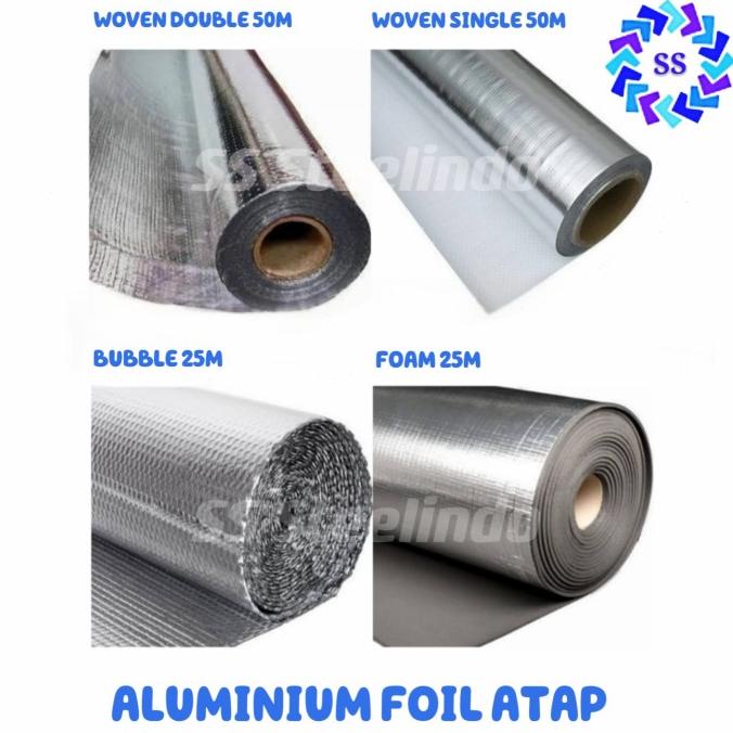 Jual Aluminium Foil Atap Peredam Panas Roll (Woven Single Double Bubble ...