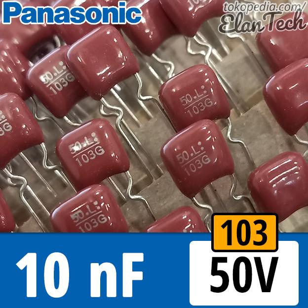 Jual 10nF / 103 50V Panasonic ECQ Milar Film Capacitor Kapasitor ...