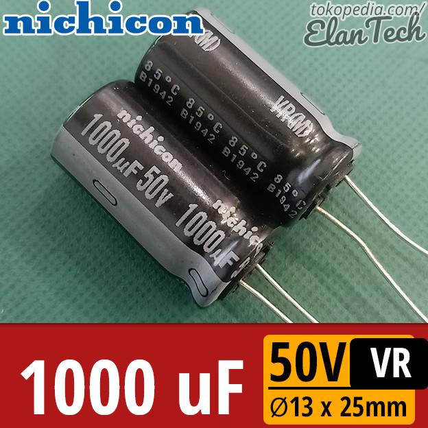 Jual Elco 1000uF 50V Nichicon 1000 uF Kapasitor Capacitor Elan73c dijamin | Shopee Indonesia