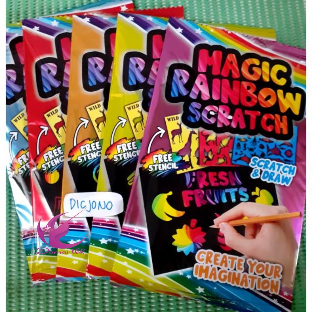 Jual Kertas Gambar Scratch / Magic Rainbow Scratch / Scratch & Draw ...