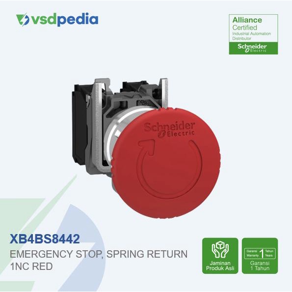 Jual Schneider D40 EMERGENCY STOP TTR HEAD XB4BS8442 | Shopee Indonesia