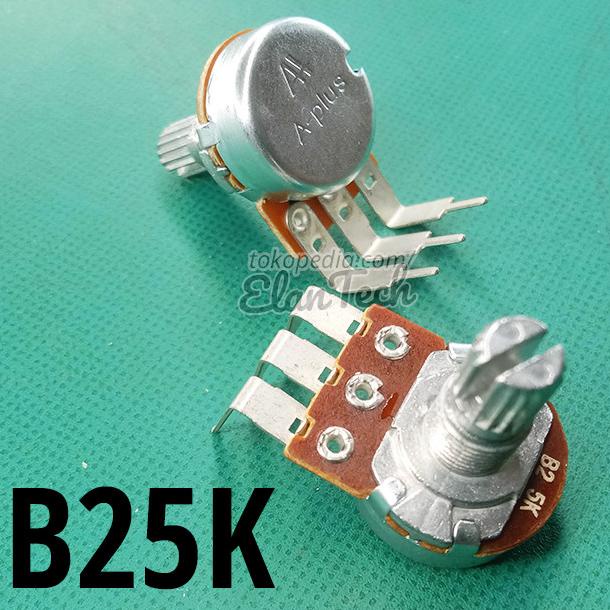 Jual B25k Potensio A-Plus Vertikal Mono Pendek Potensiometer 25kB ...