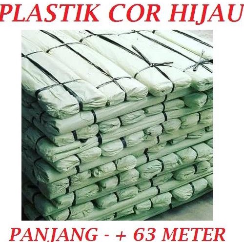 Jual PLASTIK COR HIJAU +-7KG PANJANG +-63 meter / PLASTIK ROLL PANJANG ...