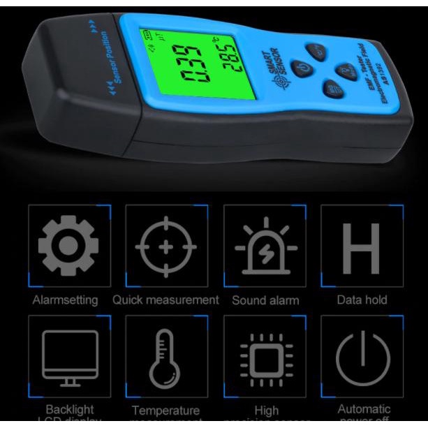 Jual SMART SENSOR Digital Radiation Dosimeter EMF Tester ima01 | Shopee ...