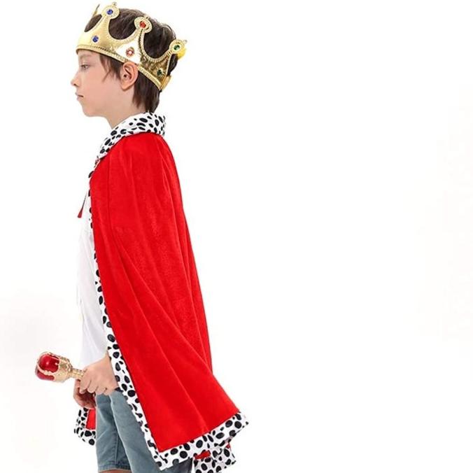 Jual King costume 3 in 1 set kostum halloween kostum raja robe wand ...
