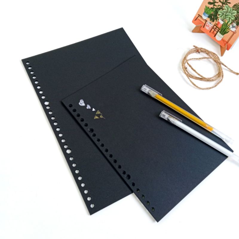 Jual LOOSE LEAF / ISI BINDER BLACK PAPER A5 DAN B5 by.TOOKE | Shopee ...