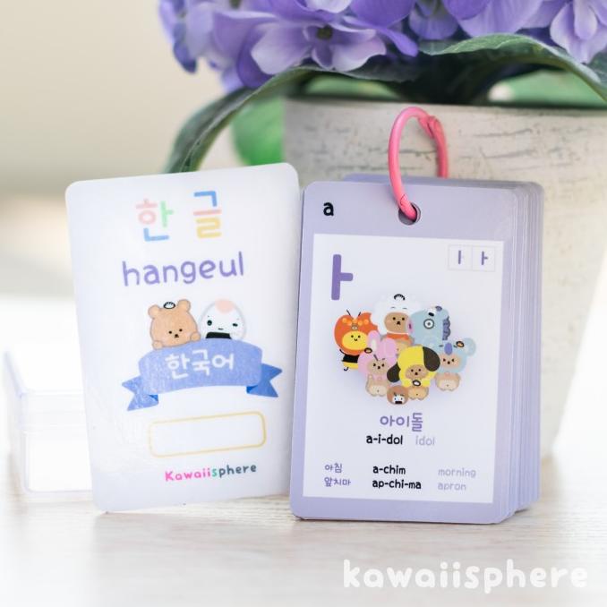 Jual Hangeul Flash Card | Learn Korean Hangul | Study Card Bahasa Korea ...