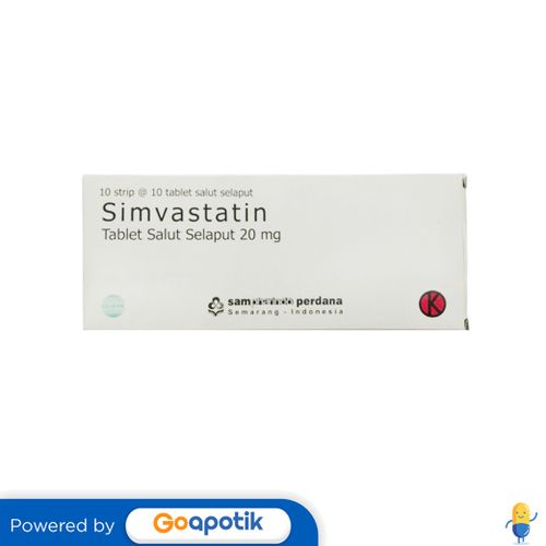 Jual SIMVASTATIN SAMPHARINDO 20 MG BOX 100 TABLET | Shopee Indonesia