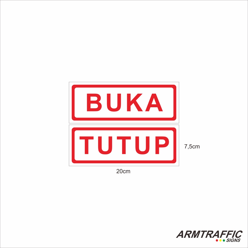 Jual TANDA SIGN RAMBU BUKA TUTUP TOKO BUKA TUTUP CUSTOM TEMPELAN KACA 7 ...
