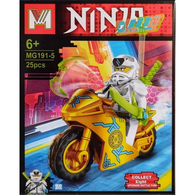 Jual mainan anak ninjago motor keren + ninja minifigure Kay Jay Cole ...