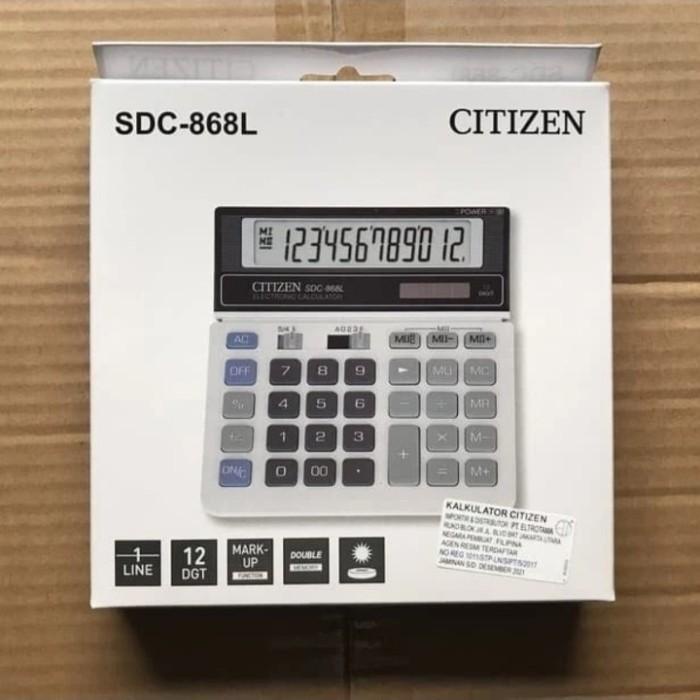 Jual Kalkulator Citizen Original 868 L Kalkulator 12 Digit | Shopee ...
