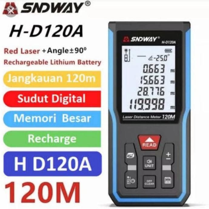 Jual 100m Laser Distance Digital Meteran Pengukur Jarak Jauh Meter ...