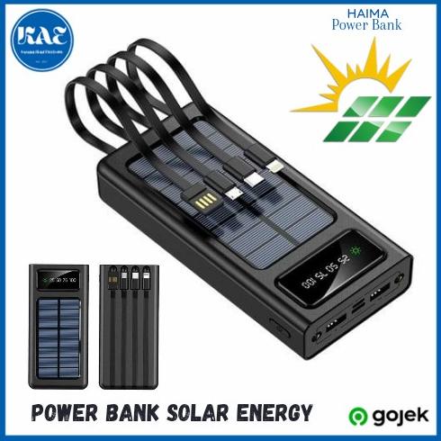 Jual Power Bank Tenaga Surya Solar Panel Cell Energy 2 Port 20000mAh ...